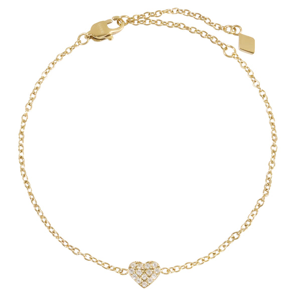 CRYSTAL HEART BRACELET GOLD – DARK department