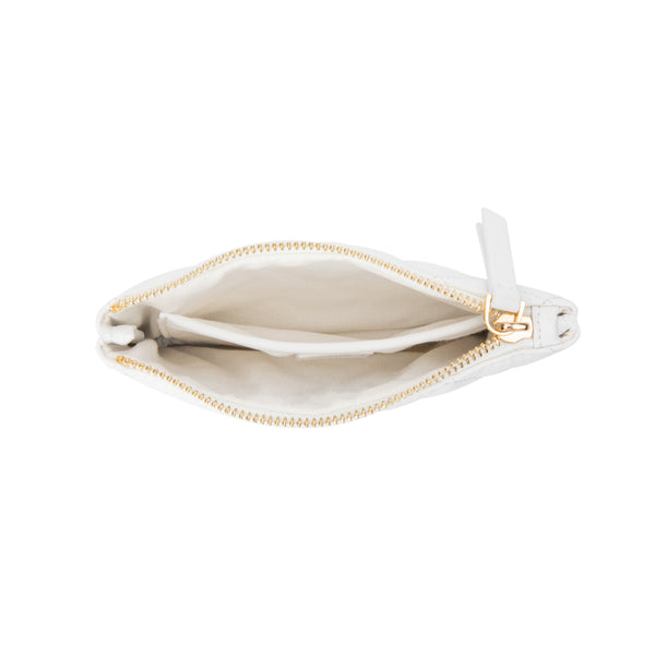 LEATHER QUILTED SMALL POUCH OFF WHITE – DARK department