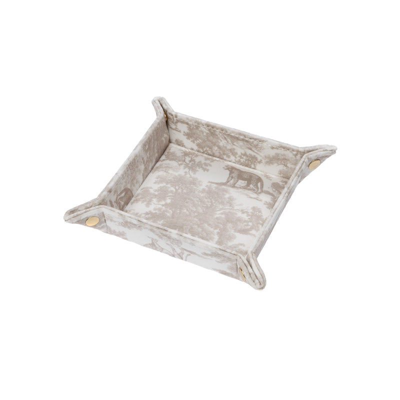 VELVET JEWELLERY TRAY SMALL SAND SAVANNAH PATTERN – DARK department