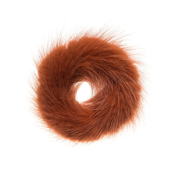 MINK HAIR TIE COPPER – DARK department