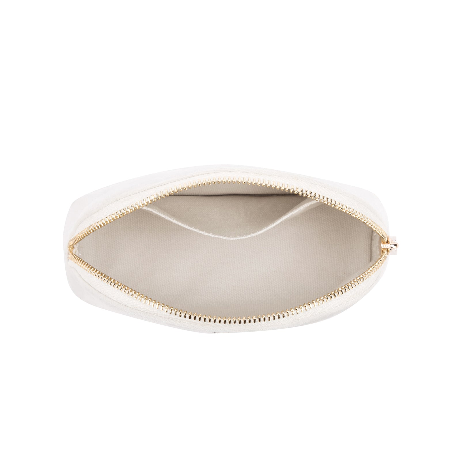 VELVET MAKE UP POUCH SMALL OFF WHITE DARK department